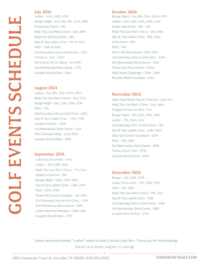 Events & Activities - Comanche Trace