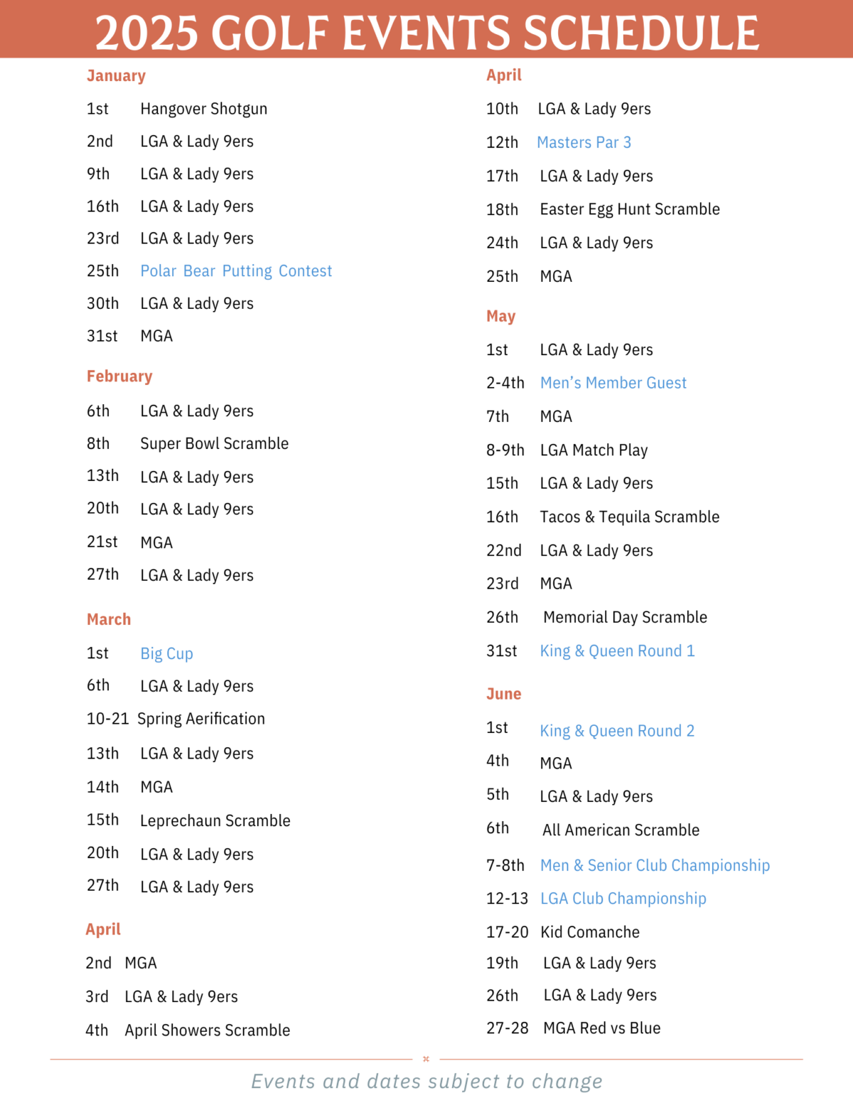 Events & Activities - Comanche Trace